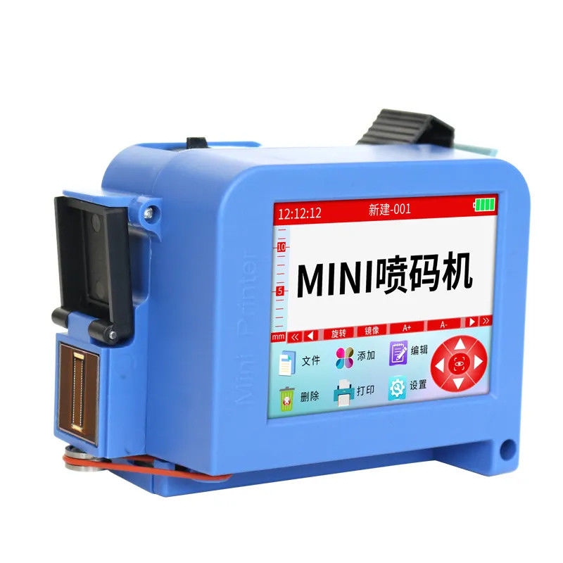 Blue Mini Standard 2.4 Inch Screen Printer Plastic Bag Carton Bottle ...
